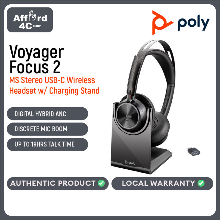 Poly Voyager 4320 USB-C Headset +BT700 Dongle + Charge Stand | Lazada PH