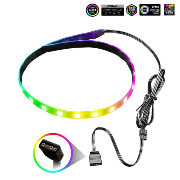 Coolmoon PC RGB LED Strip Light for Motherboard with 4 Pin RGB /5V ARGB ...