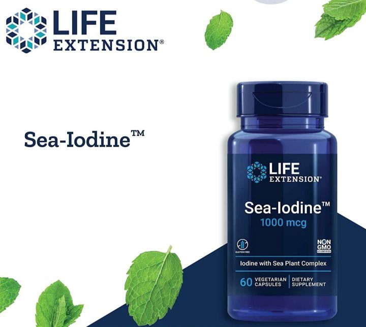 Life Extension, Sea-Iodine 1,000 mcg. บรรจุแคปซูลมังสวิรัติ 60 แคปซูล ...