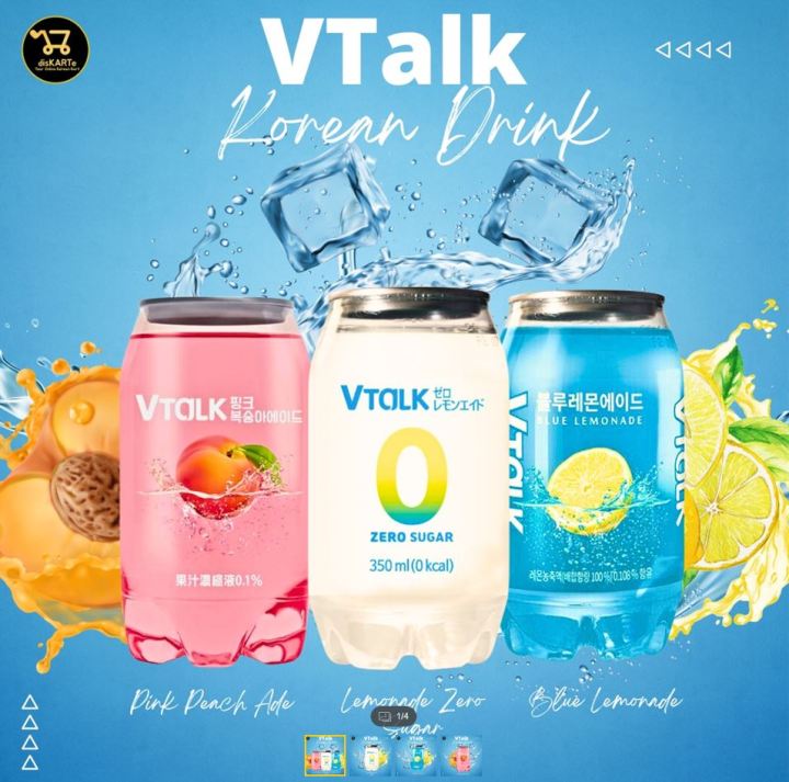 [Korea] VTalk Korean Fruit Drink 350ml [CAN] | Lazada PH