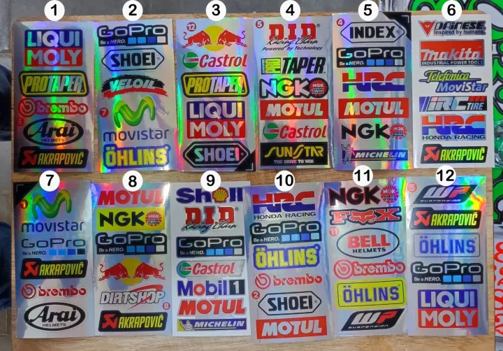 สเกล 7 cm. Sticker หมวกกันน็อค สติ๊กเกอร์เลเซอร์โฮโลแกรม กันน้ํา ...