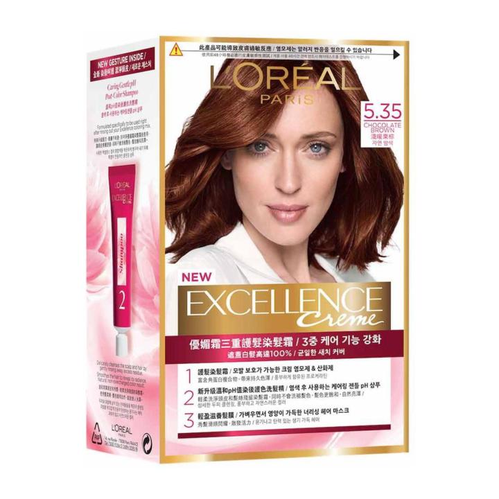 L'Oreal Paris Excellence Creme 5.35 Chocolate Brown - Beauty Language ...
