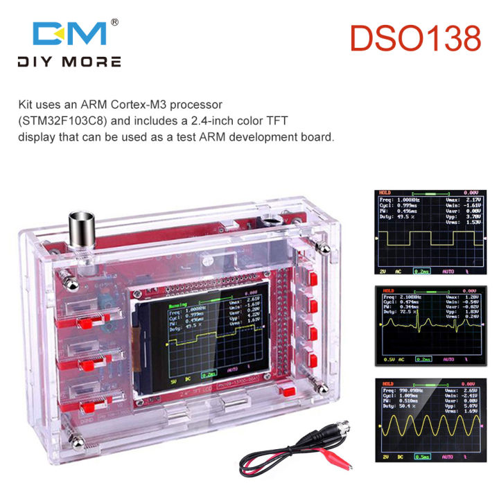 【100% Original】diymore DSO138 Oscilloscope Digital TFT with Probe ...