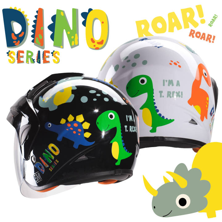 Helm Anak Lucu Motif Dino Dinosaurus untuk Usia 2 hingga 7 Tahun ...