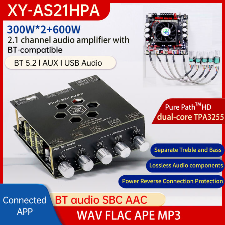 diymore AS21HPA High Power Bluetooth Digital Power Amplifier Board 2.1 ...