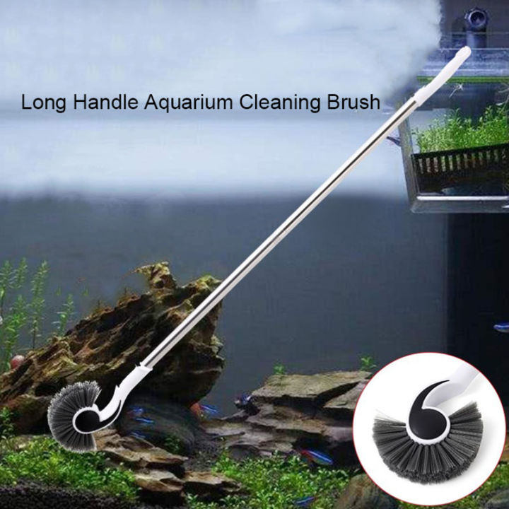 Teeker Aquarium Cleaning Brush 95cm Long Handle Plastic Extended Rod ...