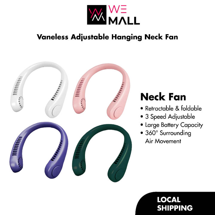 Vaneless Adjustable Hanging Neck Fan Three Speed Air Fan USB ...