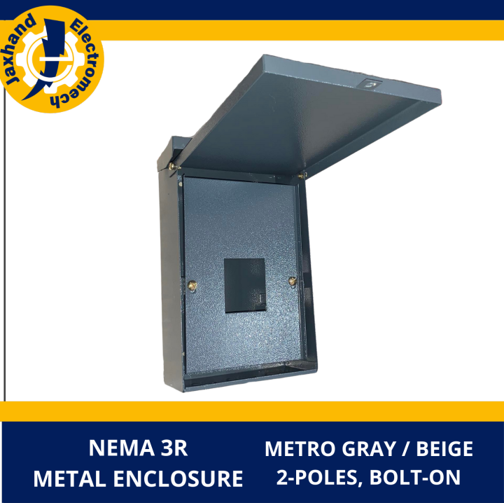 PANEL BOARD 2POLES NEMA 3R METAL ENCLOSURE FOR BOLT-ON BREAKER WEATHER ...