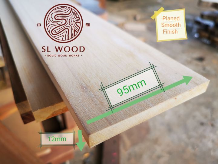 Balau Solid Wood Timber Smooth Finish 12(T)mm × 95(W)mm = 1,2,3,4,5,6,7 ...