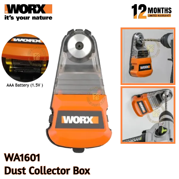 WORX - [WA1601] Dust Collector Box (AAA Battery / 1.5V) | Lazada
