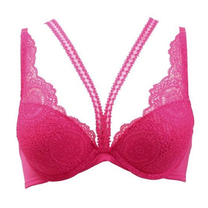 Annebra บราเสริมทรง ตะขอหลัง คอวี มีโครง เสริมฟองน้ำ Push up Mold bra V Neck รุ่นรุ่น AB1-505 สี ...