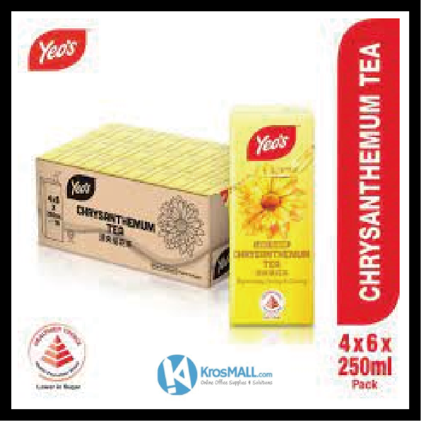 YEO'S Asian Drinks Chrysanthemum Tea Tetra Box 1 Carton (24 x 250ml ...