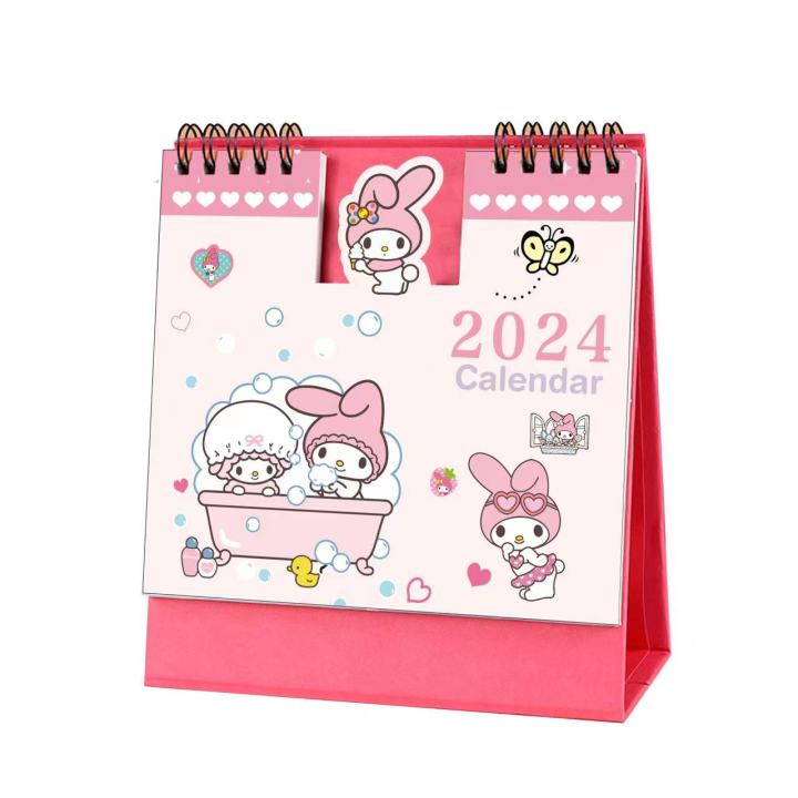 Lucky number 2024 Calendar Various Cartoon Patterns Calendar Color Desk ...