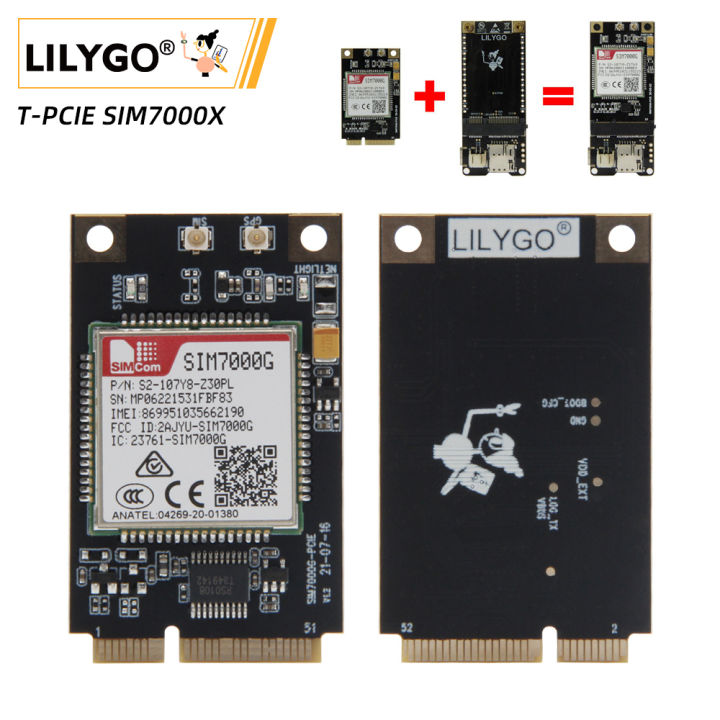 LILYGO® TTGO T-PCIE SIM7000 2G NB-Iot ESP32 Development Board WIFI Bluetooth Wireles Module ...