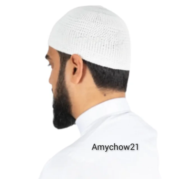 MUSLIM HAT CAP TOTOB KUFI KOPYAH MENS TUTOB PRAYER HEADWEAR ISLAMIC CAP ...