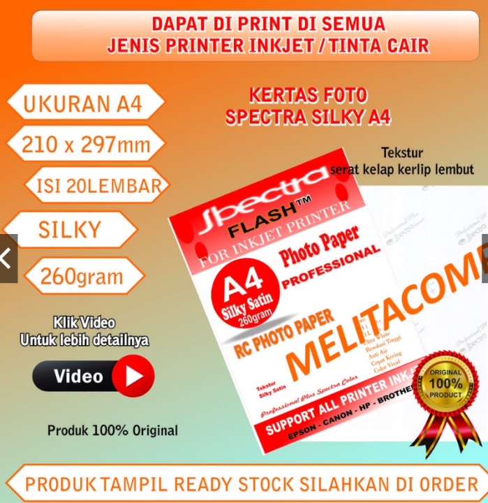 Kertas Foto A4 Silky RC Spectra | Lazada Indonesia
