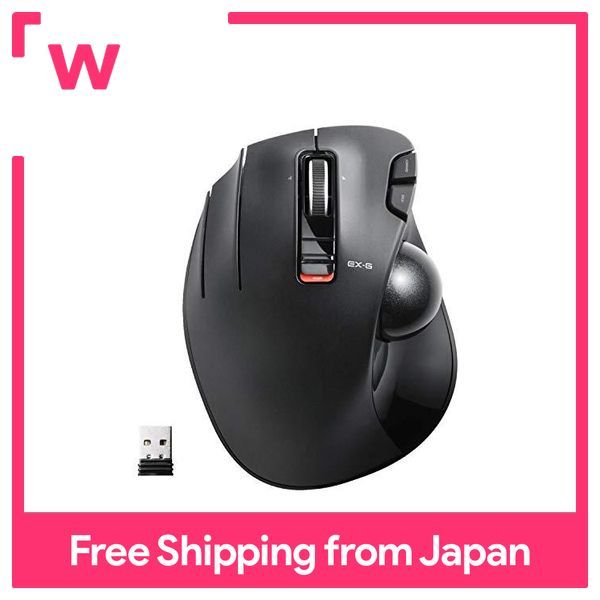 6ปุ่มสีดำM-XT4DRBKสำหรับElecomแผ่นเครื่องรับสัญญาณไร้สายมาพร้อมกับลูกบอลติดตามซ้ายมือ | Lazada.co.th