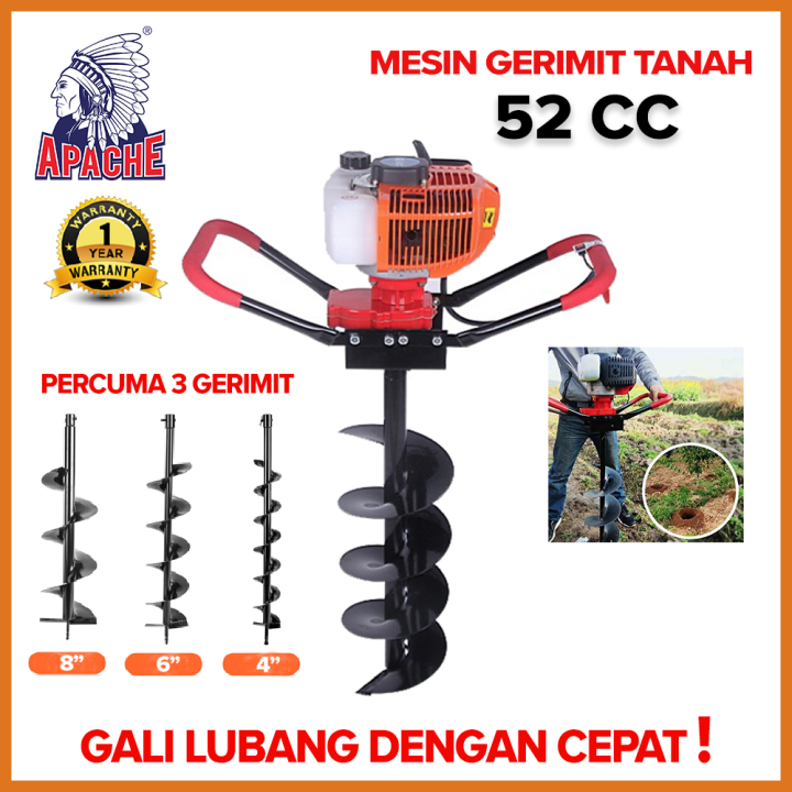 APACHE TurboDRILL® Earth Drilling Machine 52 CC | Mesin Gerudi Tanah ...
