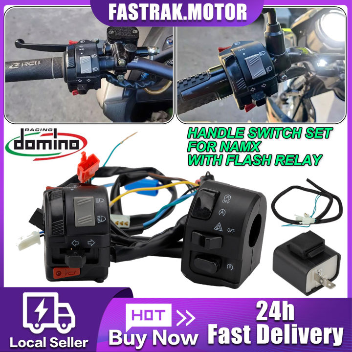 Domino Handle switch(Left/Right) For Nmax V1/V2 With Flasher Relay plug ...