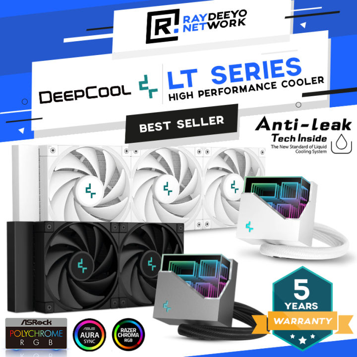 DeepCool LT720 / LT520 High Performance Liquid AIO CPU Cooler [Anti-Leak Tech/Sync With ...