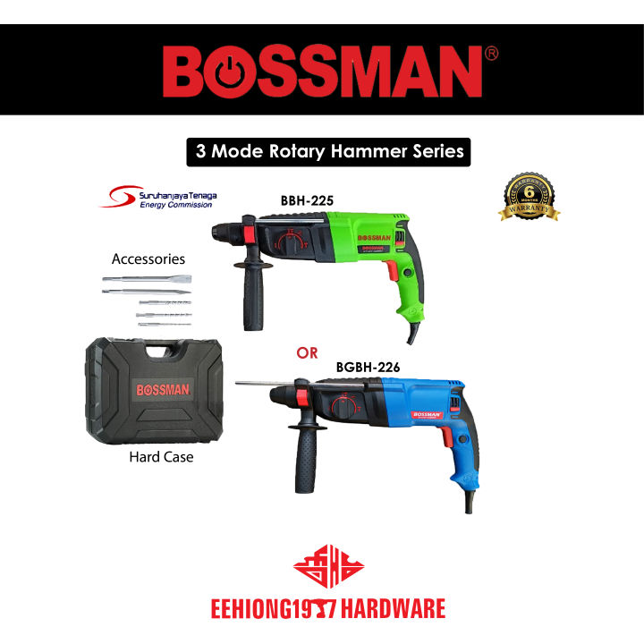 BOSSMAN BBH225 BGBH-226 Rotary Hammer Drill 900w BBH-225 BGBH-226 | Lazada