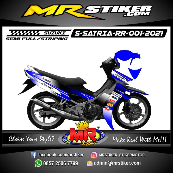 Decal Stiker Motor Suzuki Satria Hiu Spesial Design Grafis Racing Modif ...