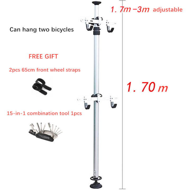 Floor to Ceiling Adjustable Single/Dual layer Bike Rack Wall Mount ...