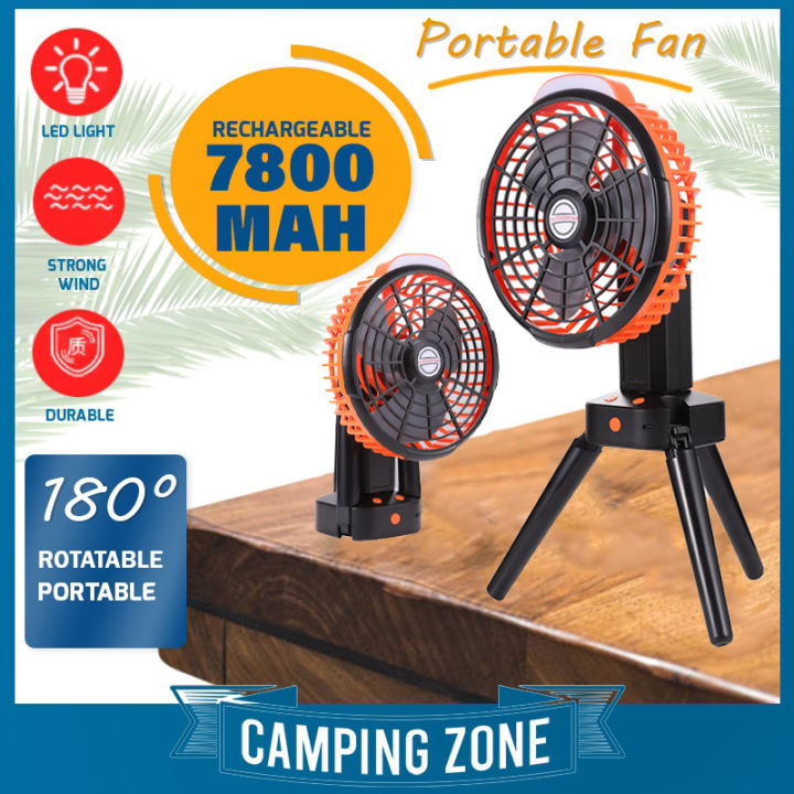 X6 Camping Fan Rechargeable Fan Light Portable Fan With Light Kipas ...