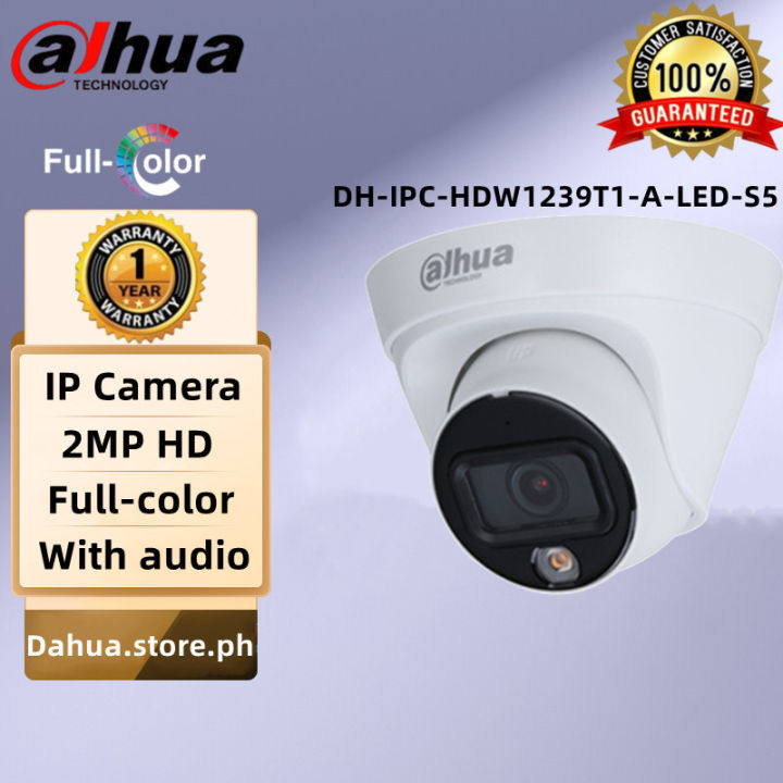 Dahua IP Camera 2MP/4MP(IPC-HDW1239T1-A-LED) WDR/Full-color/With Auido/Eyeball/Waterproof/Indoor ...
