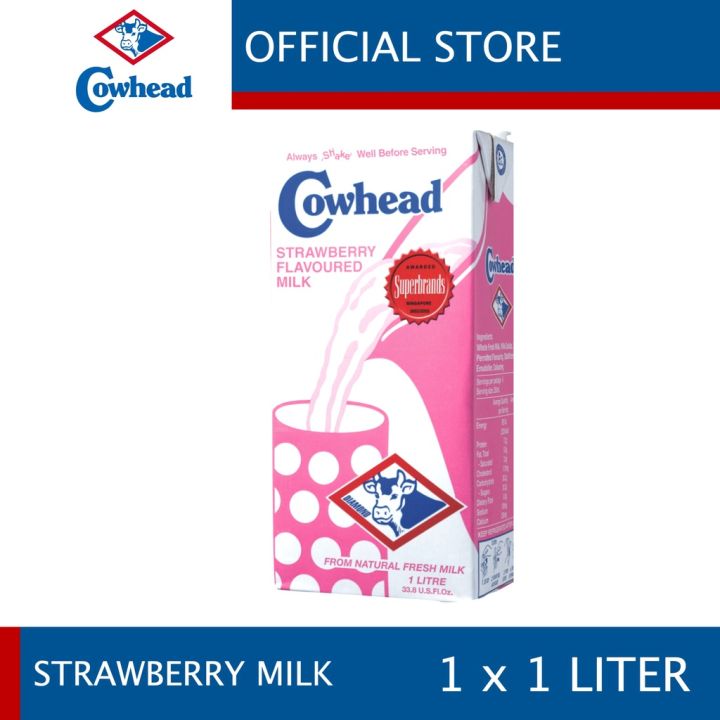 Cowhead Strawberry Milk 1L x 1 [Fresh Milk - UHT Milk] | Lazada PH