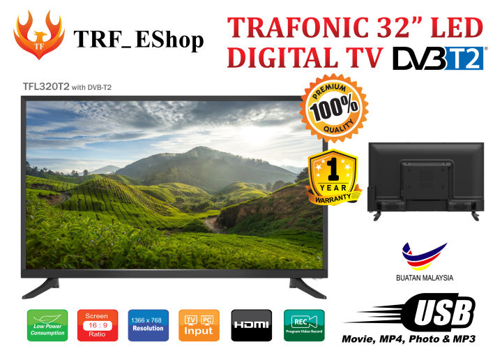 32 Inch Digital LED TV with DVBT2 (built in mytv decoder) | Lazada