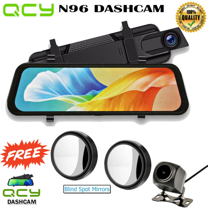 QCY N96 free blind spot mirrors 9.6 Car DVR, Dash Cam Mirror Rear View Mirror Camera, Car Video ...