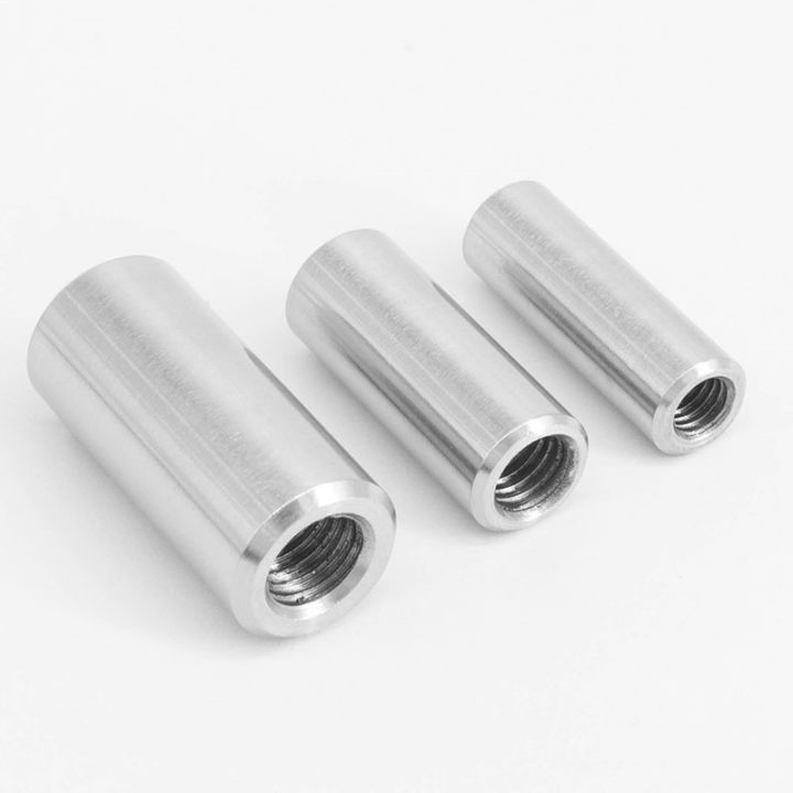 5PCS Round Rod Coupling Nut A2 Stainless Steel Long Cylinder Nuts Bar ...