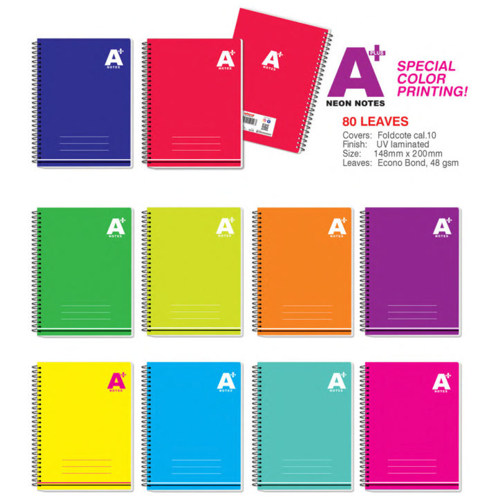 Advance A-Plus Neon Notes Notebooks | Composition Writing | Spiral ...