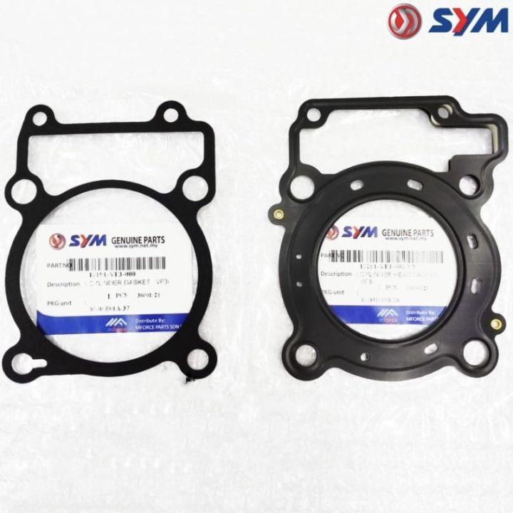 100% ORIGINAL SYM VF3i HEAD & BLOCK GASKET 0 12251-VF3-000 12191-VF3-000 BLOK VF3-i VF3 i 185 ...