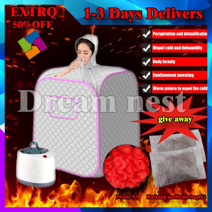 Sauna steam bath portable adult steamer with tent dehumidification ...