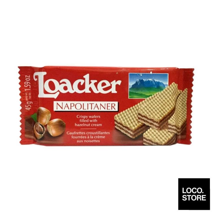 Loacker Crispy Wafer Napolitaner 45G | Lazada