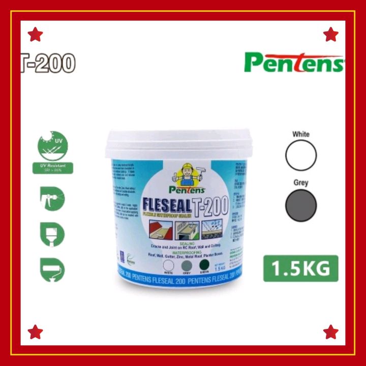 PENTENS FLESEAL T200 WATERPROOF SEALER 1.5KG grey t-200 | Lazada