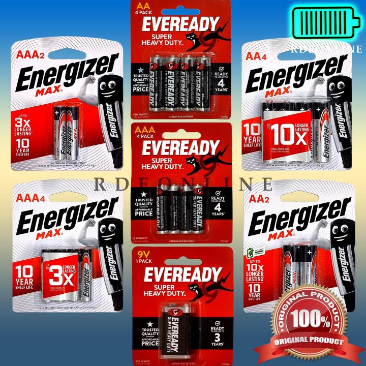 AA / AAA ENERGIZER MAX BATTERY BATTERIES / EVEREADY AA / AAA / 9V ...