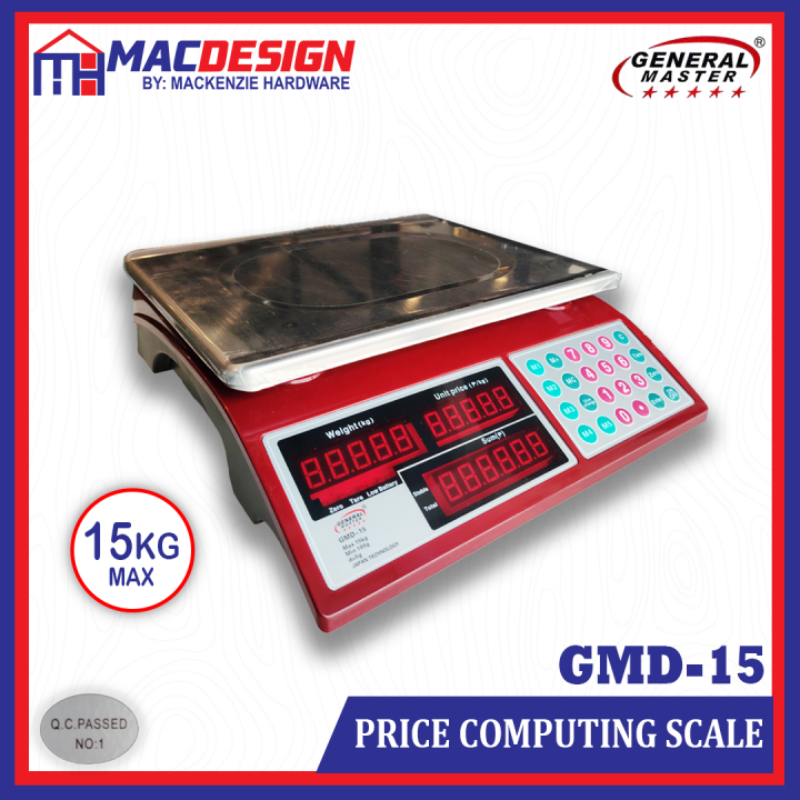 General Master Weighing Scale Digital Scale Price Computing Scale 15 Kg ...