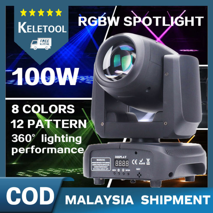 100w LED Beam Light RGBW Spotlight spot moving head RGBW with gobo ...