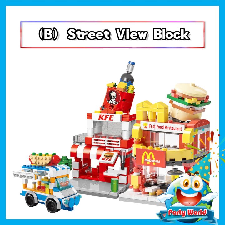 🎉DIY Mini Street 3D Model Micro Bricks Nano Building Blocks Kids ...