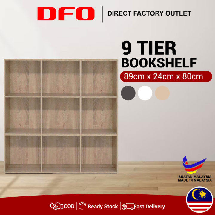 DFO 9 Tier Bookshelf /DIY Utility Shelf/Multipurpose Shelf/Rak Buku 9 ...