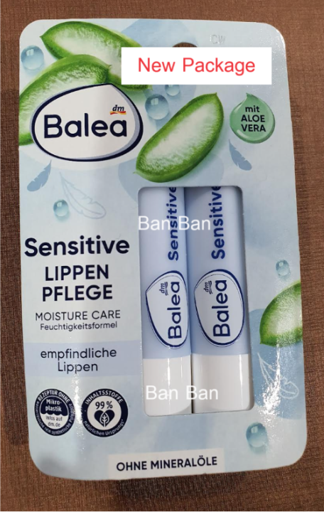 (HOT ITEM - สุดคุ้ม) Balea lip care sensitive duo pack ลิปมันเพิ่มความ ...