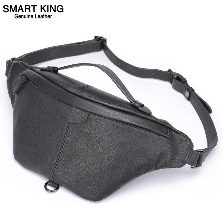 Smart King กระเป๋าสะพายข้างอเนกประสงค์สำหรับผู้ชาย,สลิงแฟชั่นหนังวัวแท้ ...