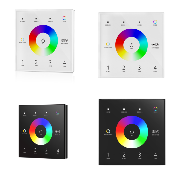 4 Zones 5 In 1 Wall Touch Panel Dmx Master Controller 110-220vac 2.4g ...