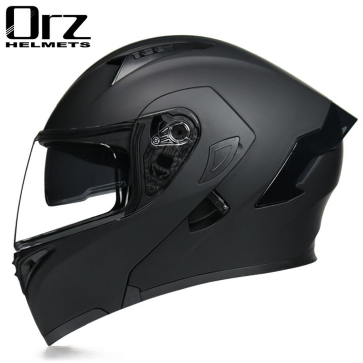 Orz DOT Approved Full Face Dual Visor Motorcycle Helmet Motocross ...