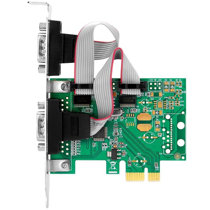 PCIE to Two Serial Port DB9 Card RS232 COM Port PCIE PCI Express ...