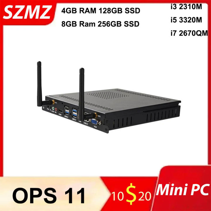 SZMZ OPS Mini PC Core i3 i5 i7 Processor DDR3 8G 128GB 256GB SSD Windows 10 Linux Gaming Desktop ...
