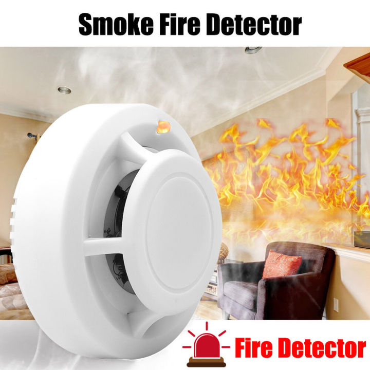 Wireless Smoke Detector Fire Sensor Alarm High Sensitivity Home Safety ...